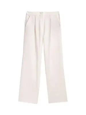 Massimo Dutti Darted Crepe Trousers - One-color