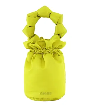 GANNI Satin Knotted Pouch Mini Bag
