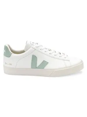 VEJA 's Campo Leather-trim Low-top Sneakers Sneakers Matcha