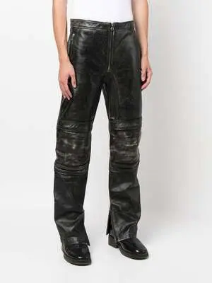 DIESEL® Slim-cut Leather Trousers