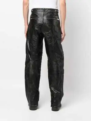 DIESEL® Slim-cut Leather Trousers