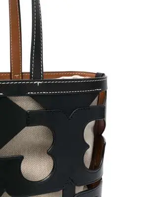 Tory Burch Cutout Logo Leather Tote Bag
