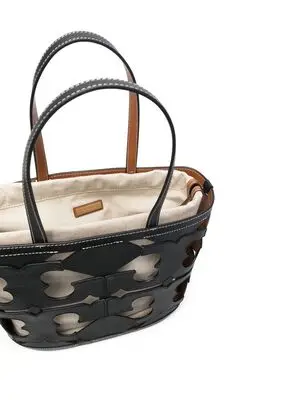 Tory Burch Cutout Logo Leather Tote Bag