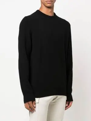 Zegna Crew Neck Cashmere Sweater - Black