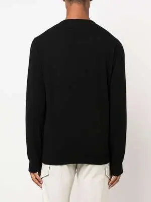Zegna Crew Neck Cashmere Sweater - Black