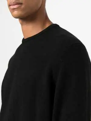 Zegna Crew Neck Cashmere Sweater - Black