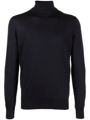 Zegna Roll-neck Jumper - Blue