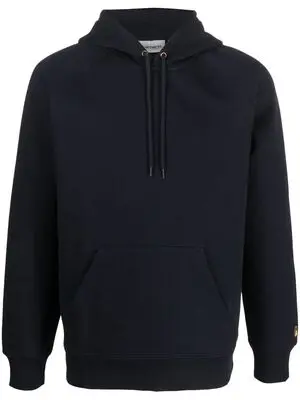 Carhartt Work In Progress Embroidered-logo Detail Hoodie - Blue