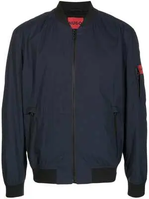 Hugo Logo-patch Zipped Bomber Jacket