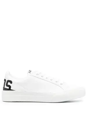 Gcds Logo-print Leather Sneakers