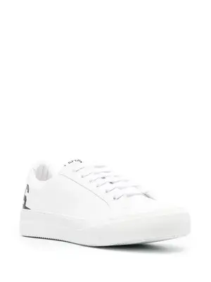 Gcds Logo-print Leather Sneakers