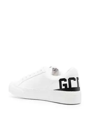 Gcds Logo-print Leather Sneakers