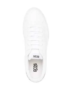 Gcds Logo-print Leather Sneakers