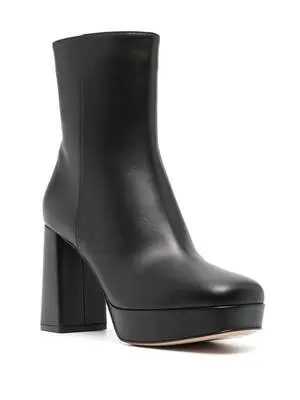 GIANVITO ROSSI Daisen Leather Ankle Boots - Black