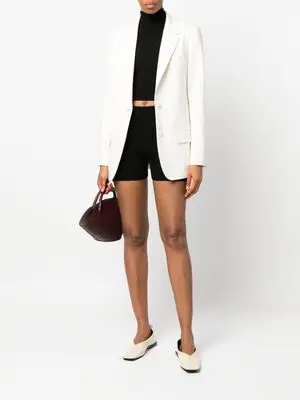 AERON Ribbed-knit Mini Shorts