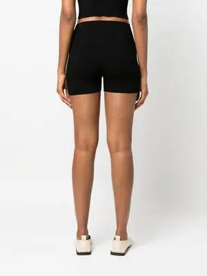 AERON Ribbed-knit Mini Shorts
