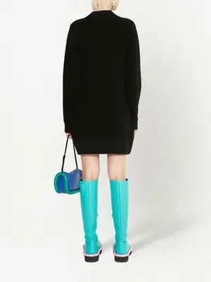 JW Anderson Sequins-logo Knitted Minidress