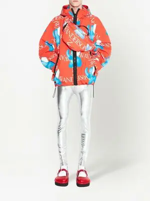 JW Anderson Logo-print Hooded Jacket - Red