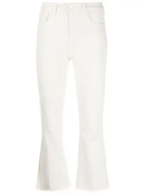 L'Agence Kendra Cropped Flared Jeans - Neutrals
