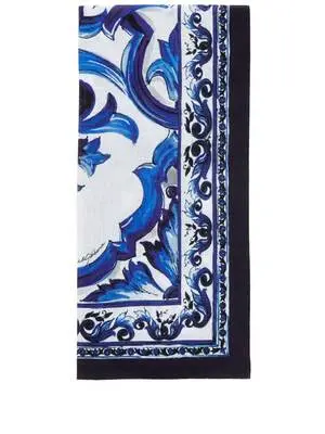 Dolce & Gabbana Set Of Two Linen Napkins - Blue