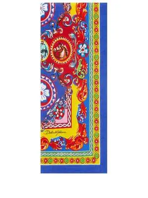 Dolce & Gabbana Set Of Two Linen Napkins - Blue