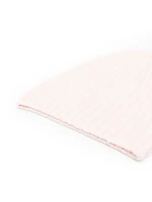 BARRIE Ribbed-knit Cashmere Beanie - Pink
