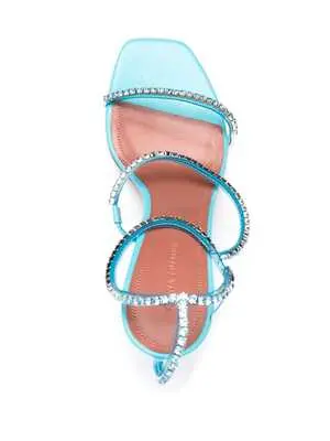 Amina Muaddi Gilda 95mm Crystal-embellished Sandals - Blue