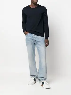 BOSS Crew Neck Pullover Sweater - Blue