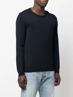 BOSS Crew Neck Pullover Sweater - Blue