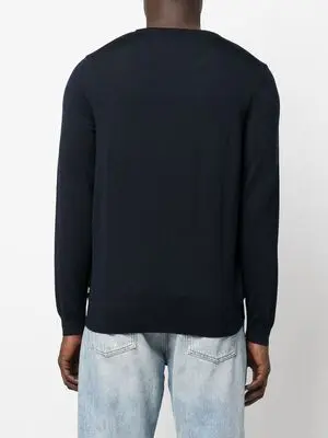 BOSS Crew Neck Pullover Sweater - Blue