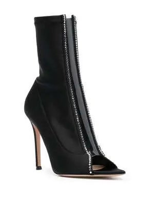 GIANVITO ROSSI Crystal Hiroko 105mm Satin Boots