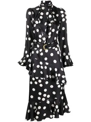 Zimmermann Confetti Tie Neck Dress