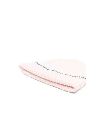 BARRIE Ribbed Cashmere Beanie - Pink