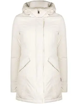 Woolrich Hooded Duck Feather Coat - White