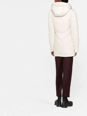Woolrich Hooded Duck Feather Coat - White