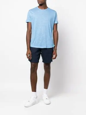 Orlebar Brown Logo-patch Linen T-shirt - Blue