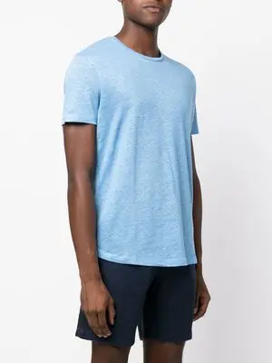 Orlebar Brown Logo-patch Linen T-shirt - Blue