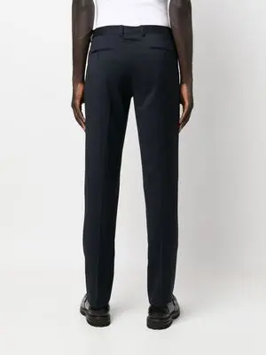 LARDINI Tailored Stretch-wool Trousers - Blue