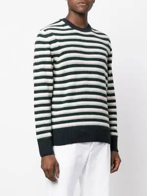 Orlebar Brown Stripe-print Knit Jumper - Neutrals