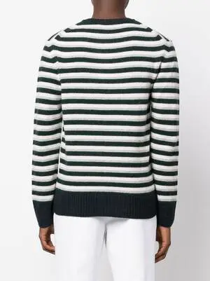 Orlebar Brown Stripe-print Knit Jumper - Neutrals