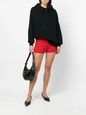 MARINE SERRE Cable Knit Mini Shorts