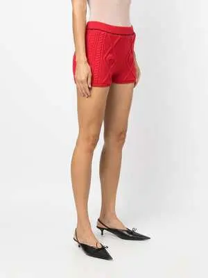 MARINE SERRE Cable Knit Mini Shorts