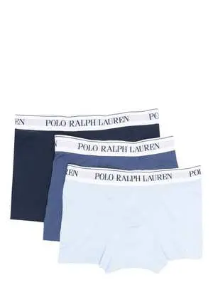 Polo Ralph Lauren Logo-waistband Boxers Set Of 3 - Blue