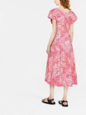 Ulla Johnson Botanical-print Zip-up Dress