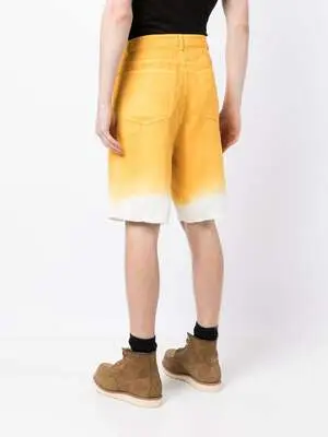 Nick Fouquet Two-tone Linen Knee-length Shorts