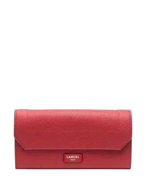 LANCEL Leather Slim Flap Wallet