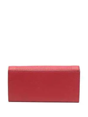 LANCEL Leather Slim Flap Wallet
