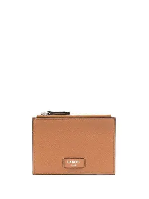 LANCEL Zip Leather Cardholder - Neutrals