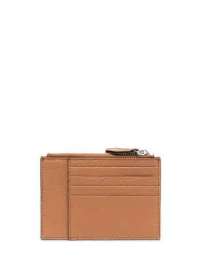 LANCEL Zip Leather Cardholder - Neutrals