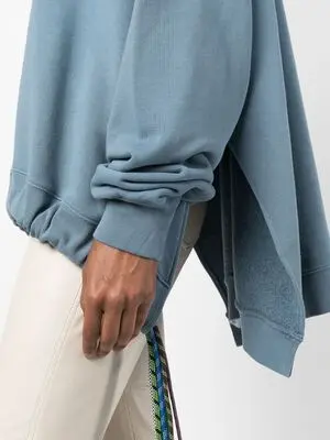 AMBUSH Cord-detail Crew-neck Sweatshirt - Blue